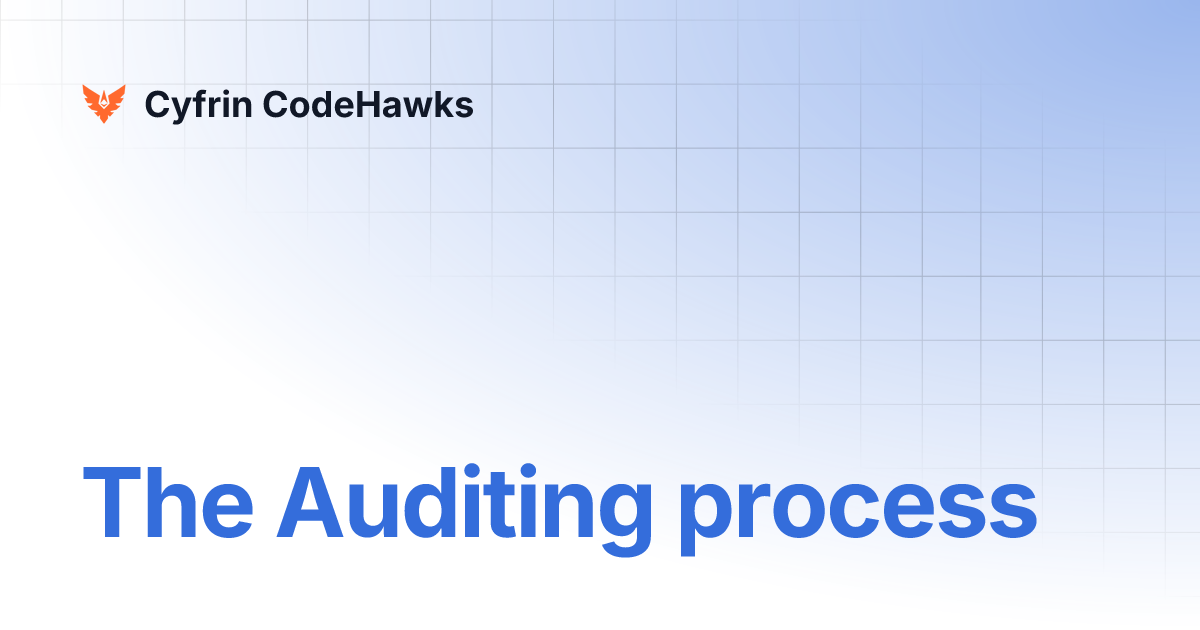 The Auditing process | Cyfrin CodeHawks
